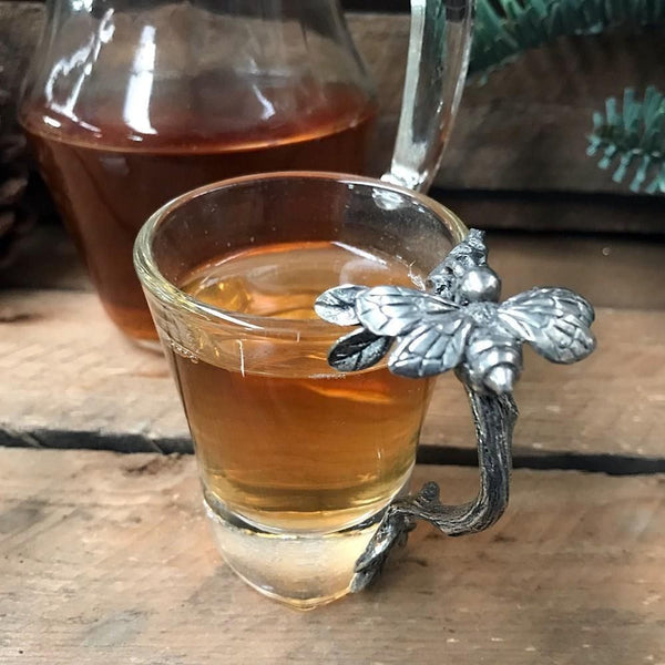 bee shot glass - At home in the country