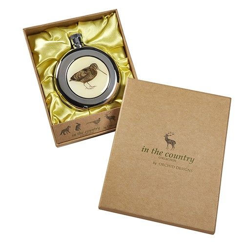 Round Owl Hip Flask - At home in the country