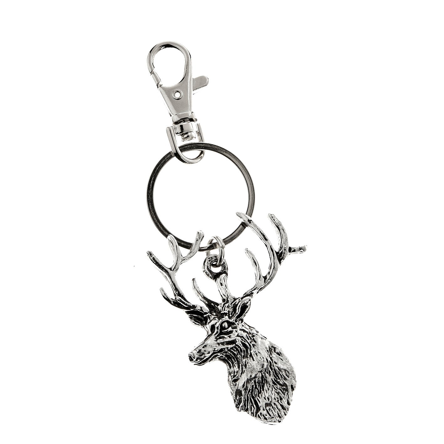 Stag Head Keyring - At home in the country